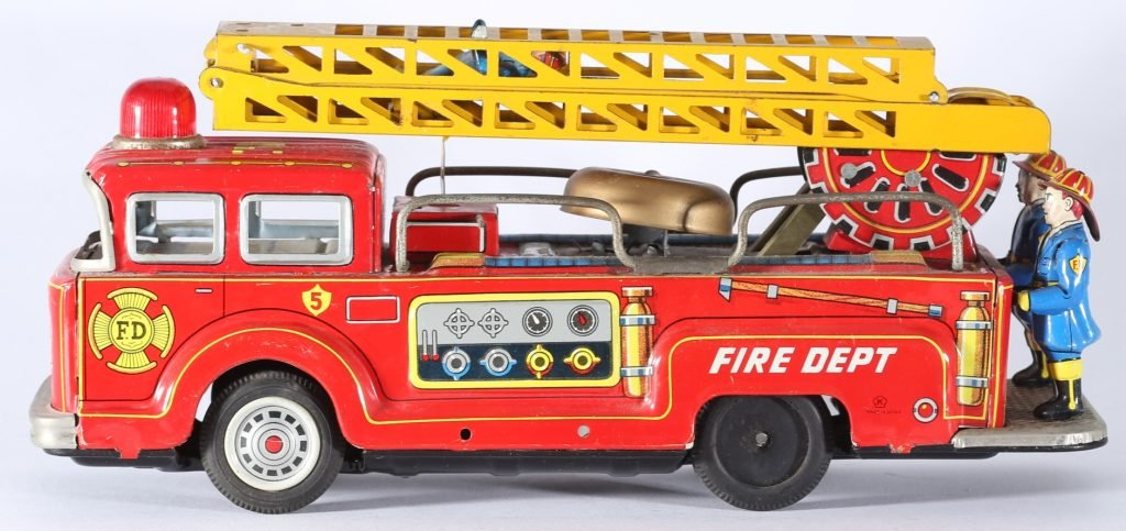 Kokyu Shokai “K” tinplate fire rescue truck ladder car # – KallisToys ...